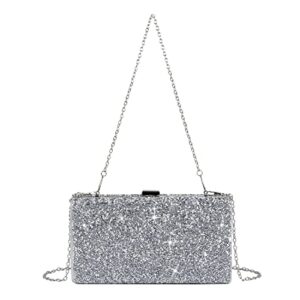 sukutu women glitter evening handbag both side sparkling clutch bag for wedding prom cocktail party