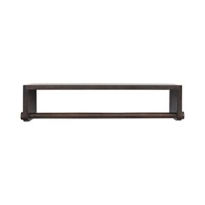 creative co-op mango wood rod, espresso finish wall shelf, 22″ l x 6″ w x 5″ h, brown