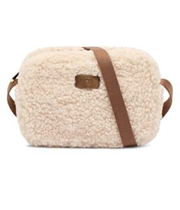 ugg womens janey ii sherpa cross body bag, natural, one size us