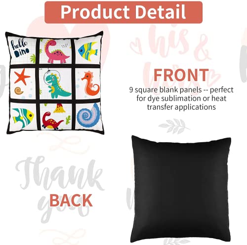 LYFLES Sublimation Blanks Blanket 40" x 60" with 20 Panel and 2PCS Blank Pillow Cases 16" x 16" with 9 Printable Panels