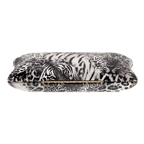 Tiger Face Box Clutch,Grey