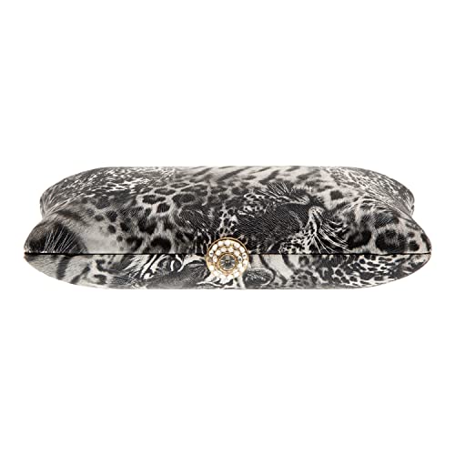 Tiger Face Box Clutch,Grey