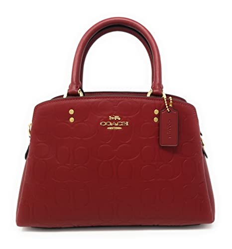 Coach Women's Mini Lilly Carryall (Signature Leather - Cherry)