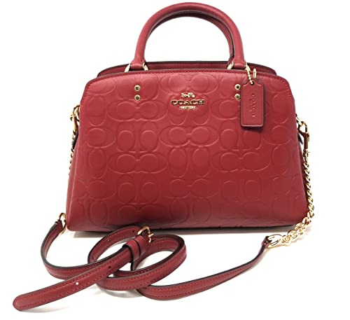 Coach Women's Mini Lilly Carryall (Signature Leather - Cherry)