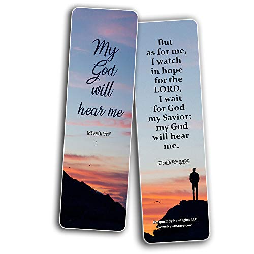 Religious Bookmarks About Waiting on God to Answer Prayer (12 Pack) - Encouraging Bible Verses for Men Women Church Supplies Cell Group Hospital Ministry Stocking Stuffers