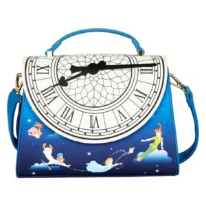 loungefly disney peter pan glow clock crossbody peter pan one size