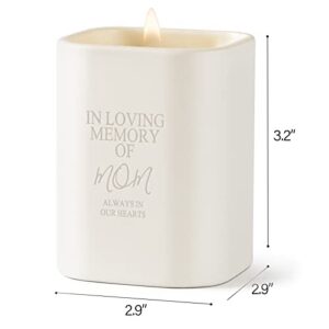 LukieJac Ceramic Memorial Candle Gifts for Loss of Mother Sympathy Candle Gifts for Loss of Mom - in Loving Memory of Mom Bereavement Condolences Remembrance Funeral Grieving Gifts for Loss of Mother