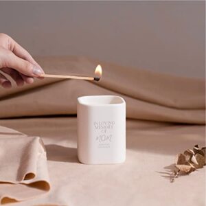 LukieJac Ceramic Memorial Candle Gifts for Loss of Mother Sympathy Candle Gifts for Loss of Mom - in Loving Memory of Mom Bereavement Condolences Remembrance Funeral Grieving Gifts for Loss of Mother