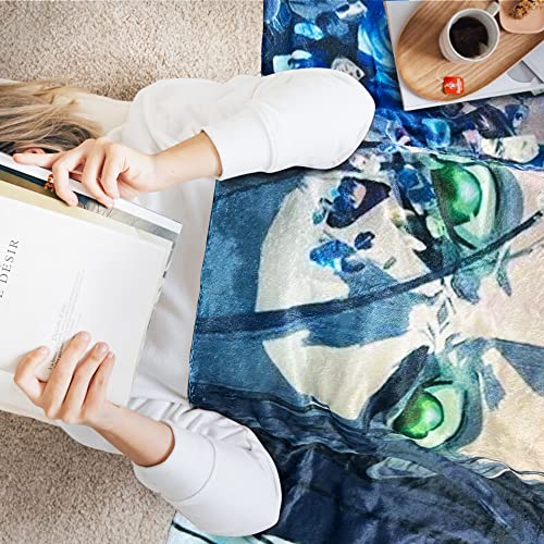 Anime Blanket Ultra Soft Flannel Throw Blankets Warm Lightweight Bedding Air Conditioner Blanket for Sofa Bedroom Office Funny Anime Throw Blankets 60X80Inch