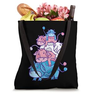 Trans Pride Cow Pile Transgender Tote Bag