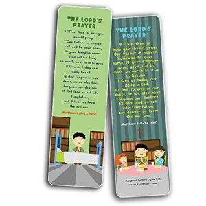 The Lord's Prayer Bible Bookmarks for Kids (12-Pack) - VBS Sunday School Easter Baptism Thanksgiving Christmas Rewards Encouragement Gift