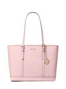 michael kors jet set travel large shoulder tote bag powder blush