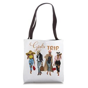 girls trip black women queen-melanin african american pride tote bag