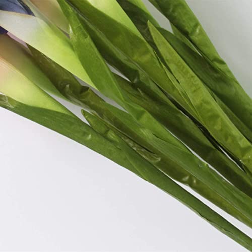 Xidmold 4 Bundle Real Touch Long Stems Iris Flower Silk Artificial Ireland Irish Iris Fake Flower for Wedding Decor Home Flower Arrangements Decoration (Blue)