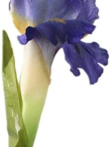 Xidmold 4 Bundle Real Touch Long Stems Iris Flower Silk Artificial Ireland Irish Iris Fake Flower for Wedding Decor Home Flower Arrangements Decoration (Blue)