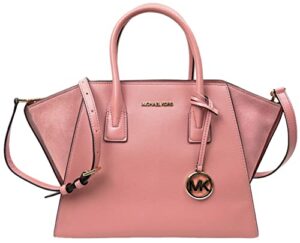 michael kors avril large top zip slouch satchel crossbody (sunset rose)