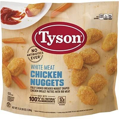 Gourmet Kitchn Tyson Chicken Frozen Meals Bundle (12.5 Lbs) - 1 Homestyle Boneless Bites (4 lb), White Meat Nuggets (5 Crispy Strips (3.5 lb) All Natural, Ready to Eat, 3 Pack