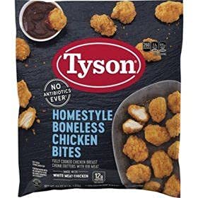 Gourmet Kitchn Tyson Chicken Frozen Meals Bundle (12.5 Lbs) - 1 Homestyle Boneless Bites (4 lb), White Meat Nuggets (5 Crispy Strips (3.5 lb) All Natural, Ready to Eat, 3 Pack