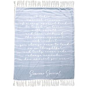 pavilion – someone special 50″ x 60″ luxury sherpa tassel raised text throw blanket survivor nurse teacher friend encouragement housewarming gift – threaded together