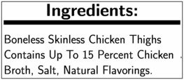 Tyson Boneless Skinless Chicken Thighs, 2.5 Pound -- 12 per case.