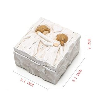 Hodao Friendship jewelry Keepsake Box Sculpted Hand-Painted Keepsake Box Anniversary, Housewarming Gifts Jewelry Box Key, Jewelry home decorative box decorative boxes for home décor Friendship gifts