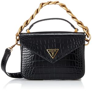 guess retour mini top-handle flap black one size