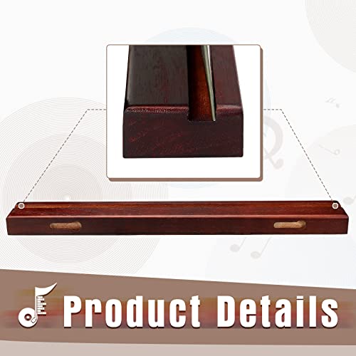 Qunclay 2PCS Now Playing Vinyl Record Stand Vinyl Record Wall Mount Solid Wood Vinyl Record Stand Record Display Shelf Record Holder Wall Mount with Plate Groove and Self Drilling Screws (Brown)