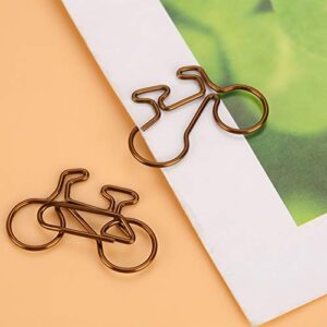 20pcs Bicycle Paper Clip Metal Funny Document Clips for School Office Bookmark Organizing Stationery Supplies