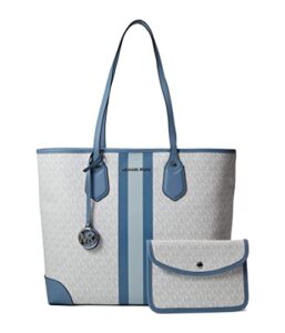 michael kors eva large tote chambray multi one size