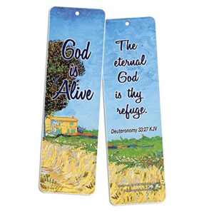 Favorite Bible Verses Bookmarks Cards King James Version KJV (60-Pack) - Inspirational Scriptures Encouraging - Prayer Cards - War Room Decor - Stocking Stuffers for Men Women Teens Boys Girls Kids