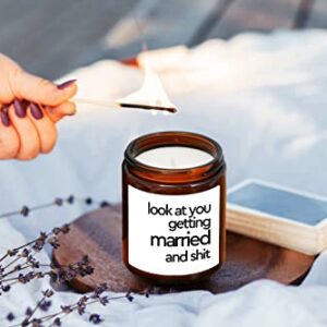 Scented Candle, Look at You Getting Married Candles Gifts for Women, Sister, Besties, BFF, Soy Candles for Home Scented, Home Decorations, Aromatherapy Candles, Amber Jar Candles(B007)