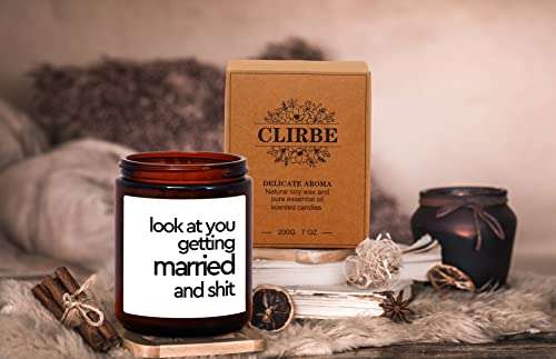 Scented Candle, Look at You Getting Married Candles Gifts for Women, Sister, Besties, BFF, Soy Candles for Home Scented, Home Decorations, Aromatherapy Candles, Amber Jar Candles(B007)