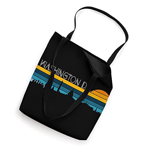 Washington D.C. Skyline - Vintage Retro Sunset Cityscape Tote Bag