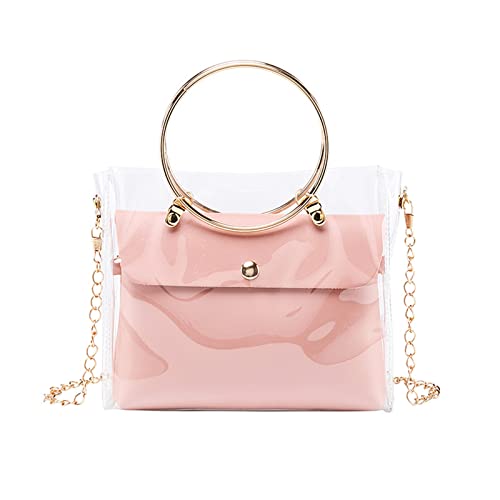 Floette Small Clear Purse Clear Crossbody Bag Clear Handbag Clear Clutch Stadium Approved for Concert Sport Event Festival (A06)