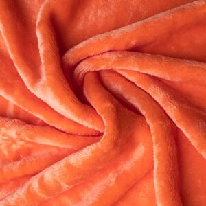 AVAFORT Velvet Plush Home Fleece Throw Blanket for Couch Sofa Bed, Warm Elegant Fuzzy Flannel Blanket for Kid Baby Adults or Pet, All Season (Orange, 50" X 60")