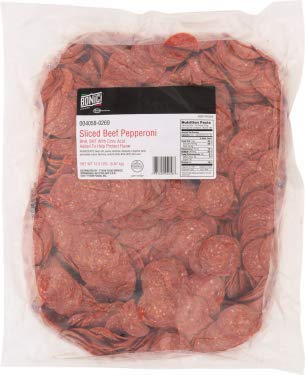 Bonici Beef Sliced Pepperoni, 15 slices per oz, 2/12.5 Lb