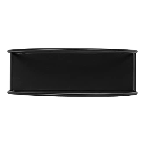 Kate and Laurel Monroe Modern Arched Wall Shelf, 18 x 31, Black, Decorative 3 Tier Floating Wall Shelves with Contemporary Finish and Robust Storage Capacity