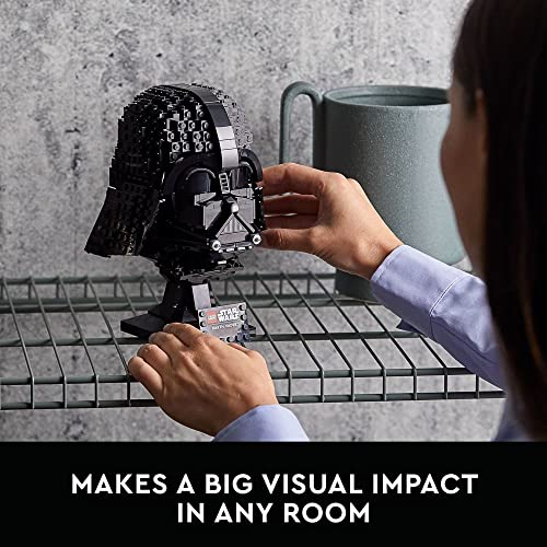 LEGO Star Wars Darth Vader Helmet 75304 Set, Mask Display Model Kit for -Adults to Build, Gift Idea for Men, Women, Him or Her, Collectible Home Decor Model