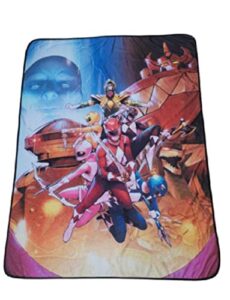 classic imports, inc power rangers fleece throw blanket, multicolor, one size