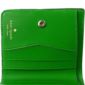 Kate Spade New York Staci Colorblock Small L-Zip Bifold Wallet in Verona Green Multi