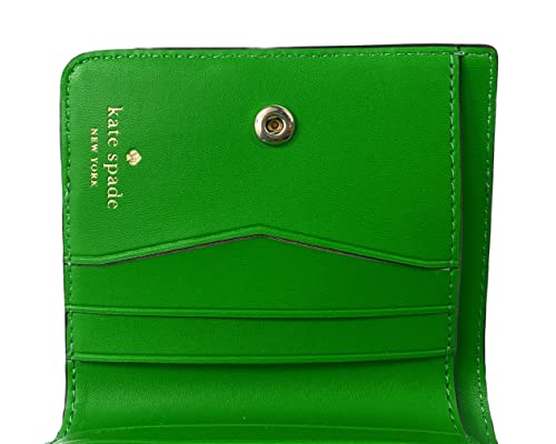 Kate Spade New York Staci Colorblock Small L-Zip Bifold Wallet in Verona Green Multi