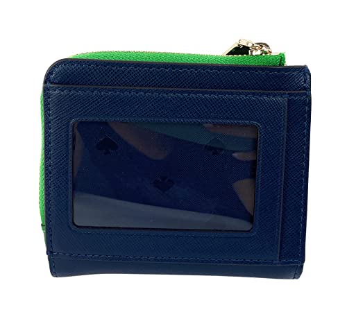 Kate Spade New York Staci Colorblock Small L-Zip Bifold Wallet in Verona Green Multi