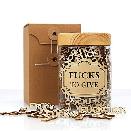 Jar of Fucks - 210PCS- Fucks to Give,Gift Jar for Valentine's Day - Bad Mood Vent - Change Jar - Birthday/Anniversary/Mother's Day/Father's Day/Holiday