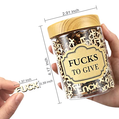 Jar of Fucks - 210PCS- Fucks to Give,Gift Jar for Valentine's Day - Bad Mood Vent - Change Jar - Birthday/Anniversary/Mother's Day/Father's Day/Holiday