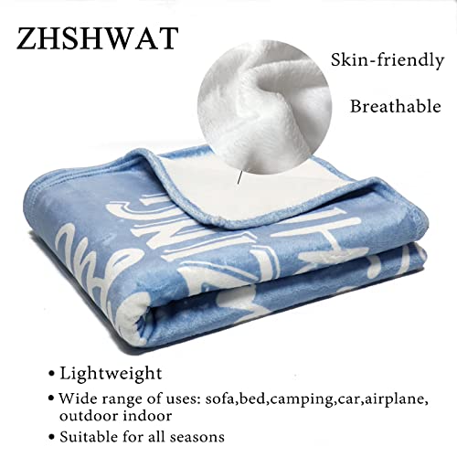 ZHSHWAT Sympathy Gifts, Mothers Day Birthday Gift for Friend, Inspirational &Compassion You are Awesome Throw Blankets Gifts for Men Sister Mom Grandma 50X 60(Blue)