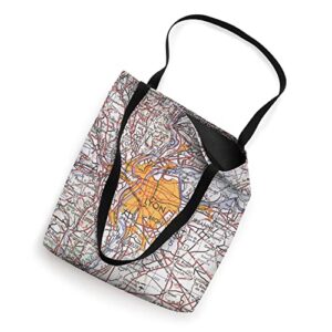 Vintage Lyon France Map (1959) Tote Bag