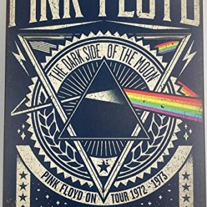 Tin Sign Bar Plaque | Metal Wall Decor Poster | Pink Floyd The Dark Side of the Moon 8 x 12 in. | Classic Decorative Sign for Home Kitchen Bar Room Garage Studio | Rock Music Blue