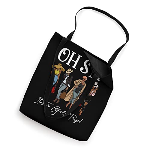 Oh Sip It's A Girls Trip Fun Wine Party Black Women Queen Tote Bag