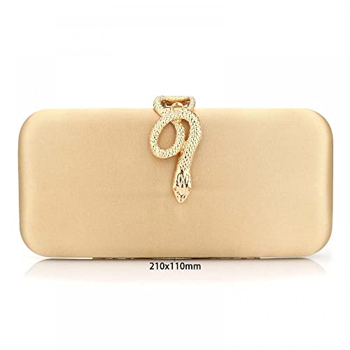 Gets Evening Bag Gold Small Clutch Purses for Women Wedding Women's Evening Handbags Formal Crossbody Evening Clutch with Snake Switch