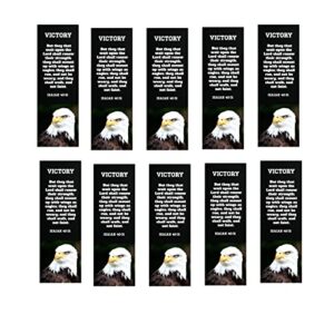 Man of God Victory Eagle Bookmarks for Men, Father's Day Gifts, Veterans, Memorial Day Gift, Made in USA, Sturdy Card Stock Glossy Bible Verse Bulk (50 Count)